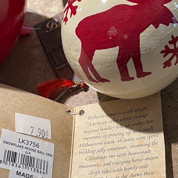 Bethany Lowe | Holiday | Nwt Bethany Lowe Ornamentsmoose And Deer Motif ...
